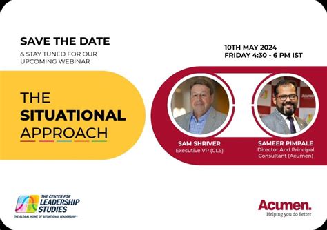 Tanveer Shaikh On Linkedin Situational Leadership Savethedate