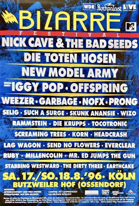Filebizarre Festival Nick Cave The Bad Seeds Iggy Pop Konzertplakat 17