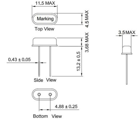 Crystal 16mhz 4 Pack Micro Robotics