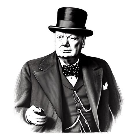 Winston Churchill 4k Portrait Photograph · Creative Fabrica