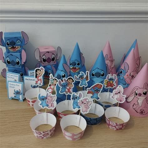 Bundle Party Lilo Stitch Angel Printable Digital Files Pdf Download
