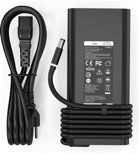 Amazon Com Dell GaN Laptop Charger 240W Watt Barrel 7 4mm Tip AC Power Adapter LA240PM200