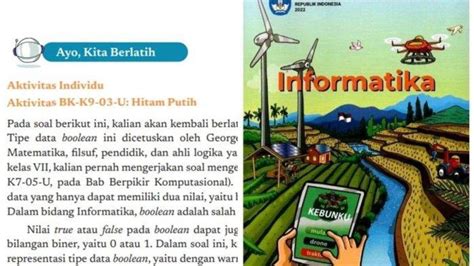 Kunci Jawaban Informatika Kelas 9 Halaman 32 Dan 33 Tentang Boolean