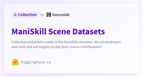 maniskill scene datasets a haosulab collection