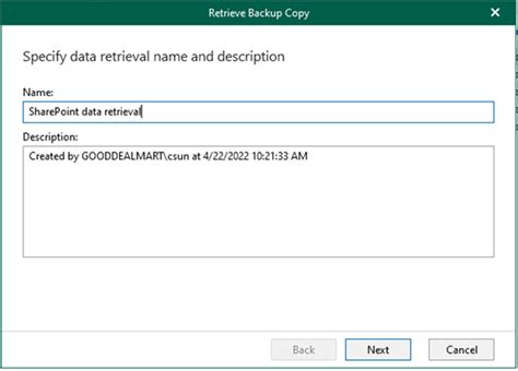 How To Create A Sharepoint Data Retrieval Job In Veeam Backup For