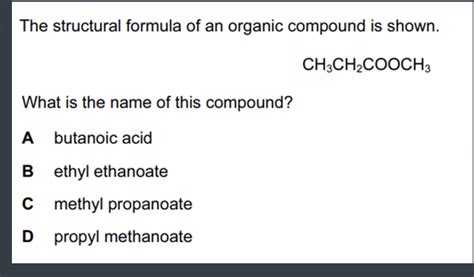 The Structural Formula Of An Organic Compound Is Shown Mathrm { Ch }