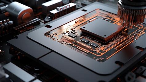 Premium Ai Image Industrial Robotic Manipulator End Effector Holding Cpu Chip Modern High Tech