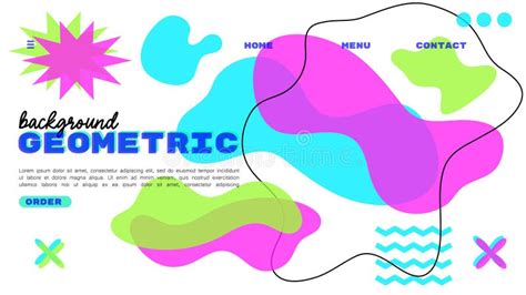 Background Geometric Abstract Web Template Design Glitch Effect Stock Vector Illustration Of