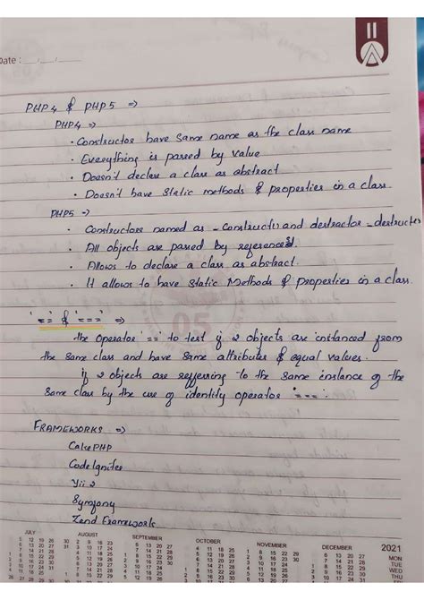 05 Php 4 And Php5 Lecture Notes On Php 4 And Php5 Fundamentals