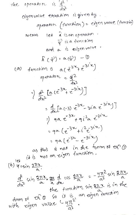 answered p13 12 which of the following wave functions are eigenfunc