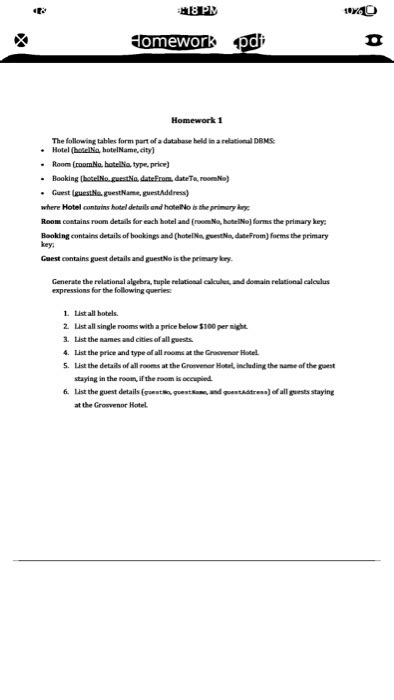 Solved Required To Give The Relational Algebra Tuple