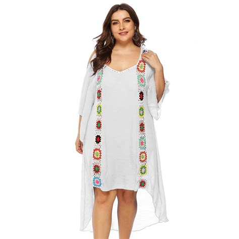 Oversized Beach T Shirt Cover Up Womens Irregular Off Shoulder