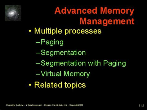 advanced memory management multiple processes paging segmentation with