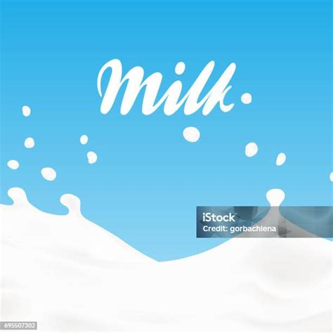 우유 스플래쉬 벡터 일러스트 배경입니다 3d 그림입니다 0명에 대한 스톡 벡터 아트 및 기타 이미지 0명 개념 건강한 생활방식 Istock