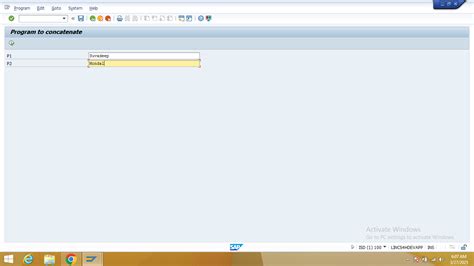 Simple Sap Program To Concatenate Two Parameters