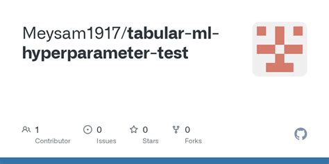 Github Meysam1917tabular Ml Hyperparameter Test