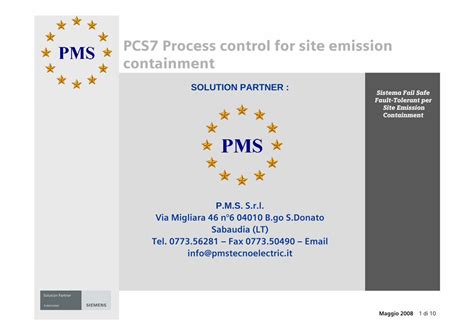 pdf pcs7 process control for site emission containment · diagramma a