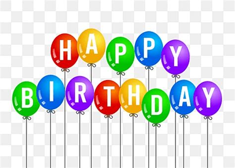 Happy Birthday Balloons Clip Art