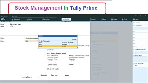 Inventory Management In Tally Prime: Important Steps To Create Stock Group, Stock Items And ...