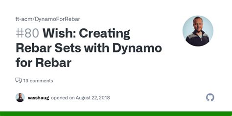 Wish Creating Rebar Sets With Dynamo For Rebar · Issue 80 · Tt Acm