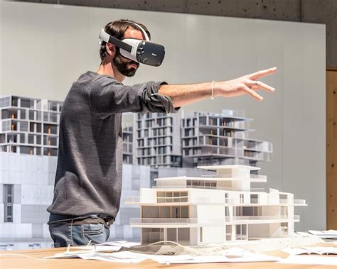 Premium Photo Architect Working On Construction Site And Building Model Construction Concept