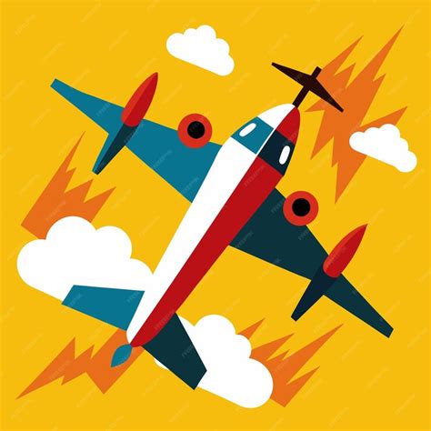 Premium Vector An Antique Propeller Aircraft In The Air