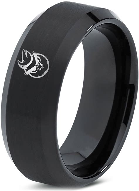 Tungsten Mens Ring Black Minimalist Gamer Rings For Men Intimate