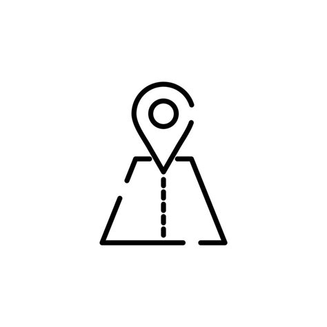 GPS Map Navigation Direction Dotted Line Icon Vector Illustration