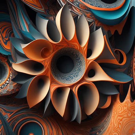 Premium Photo A Captivating Pattern Of Abstract Shapes And Textures Creating A Unique And