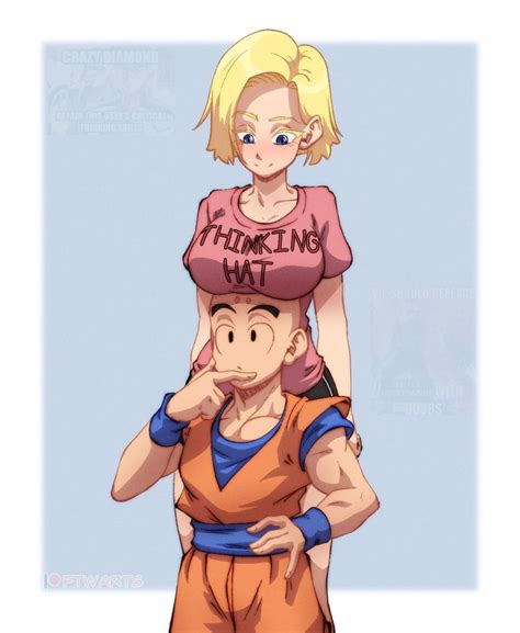 Android And Kuririn Dragon Ball And More Drawn By Ftw Arts Danbooru