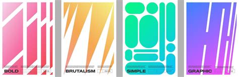 Bold Brutalist Logo With Neon Optical Illusion And Symmetric Horizon