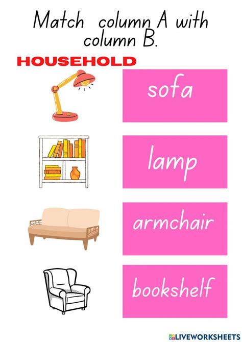 Matching Activity Household Items 6834621 Aleyasiddika