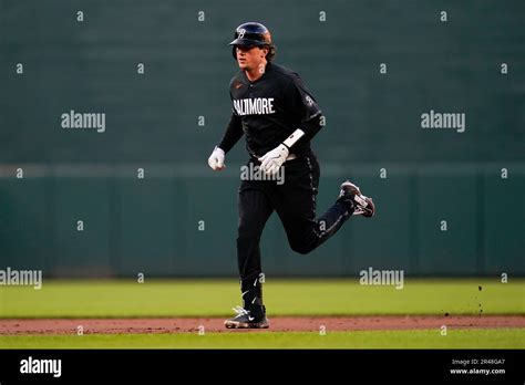 Baltimore Orioles Adley Rutschman Runs The Bases After Hitting A Solo Home Run Off Texas