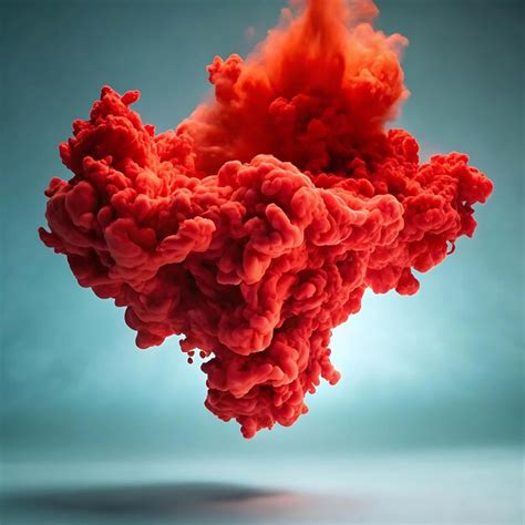 Abstract Red Smoke With A Soft Cloudy Effec Premium Ai Generated Image