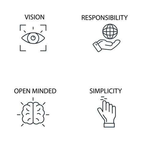 Core Values Icons Set Core Values Pack Symbol Vector Elements For Infographic Web 9842776