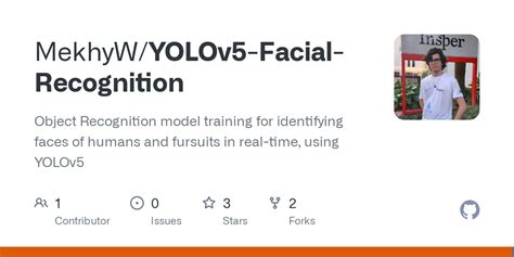 GitHub MekhyW YOLOv Facial Recognition Object Recognition Model Training For Identifying
