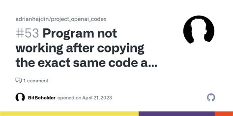 Program Not Working After Copying The Exact Same Code As In Github