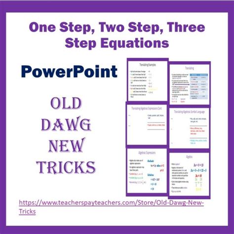 One Step Two Step Three Step Equations PPT Made By Teachers