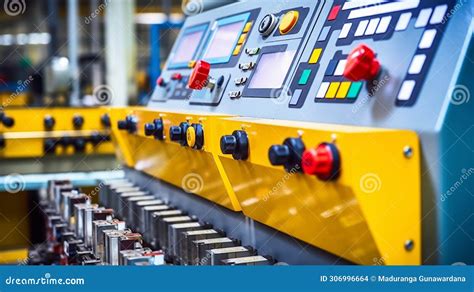 Industrial Control Panel Buttons Close Up Machinery Production Interface Stock Illustration