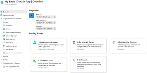 Настройка приложения аутентификации Entra Id в Microsoft Entra