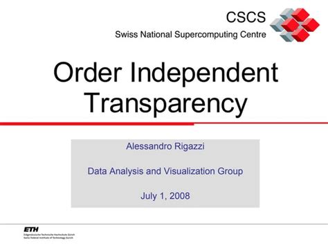 Order Independent Transparency Ppt