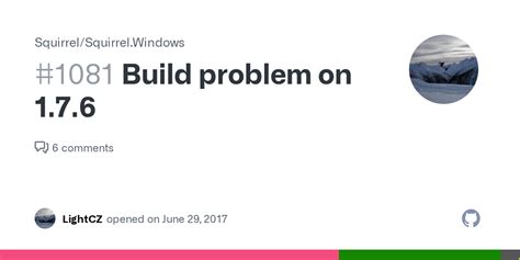 Build Problem On 176 · Issue 1081 · Squirrelsquirrelwindows · Github