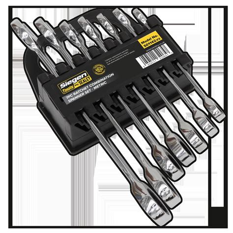 Shop Siegen Ratchet Combination Spanner Set7 Piece Metric Ratcheting Wrench Sets Zoro Uk