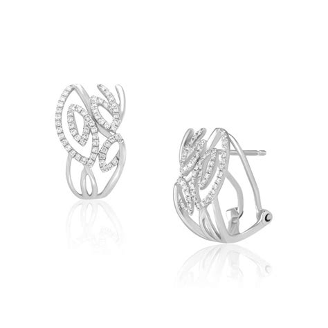 Cercei Aur 18k Diamante Blancos E34442c W Emagro