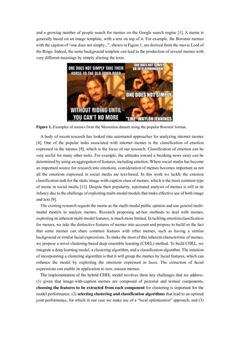 Cluster Based Deep Ensemble Learning For Emotion Classification In Internet Memes DeepAI