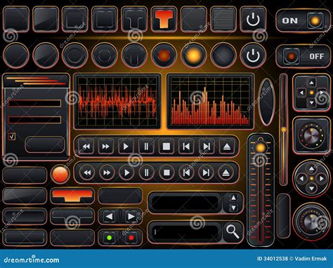Interface Vector Elements Stock Vector Illustration Of Internet 34012538