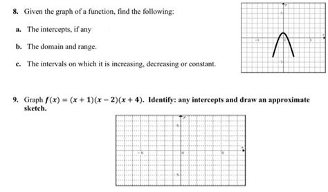 solved 8 given the graph of a function find the following
