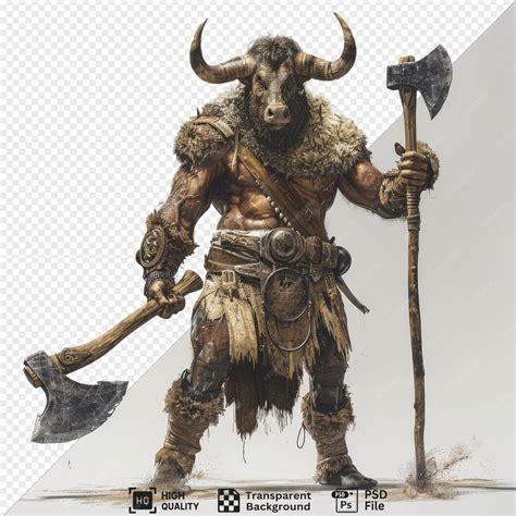 Amazing A Monstrous Minotaur With The Head Of A Bull And The Body Of A