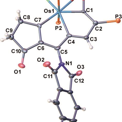 X Ray Crystal Structure Of The Cation Of 2a Thermal Ellipsoids Are Set