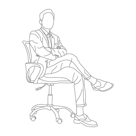Person Sitting Drawing